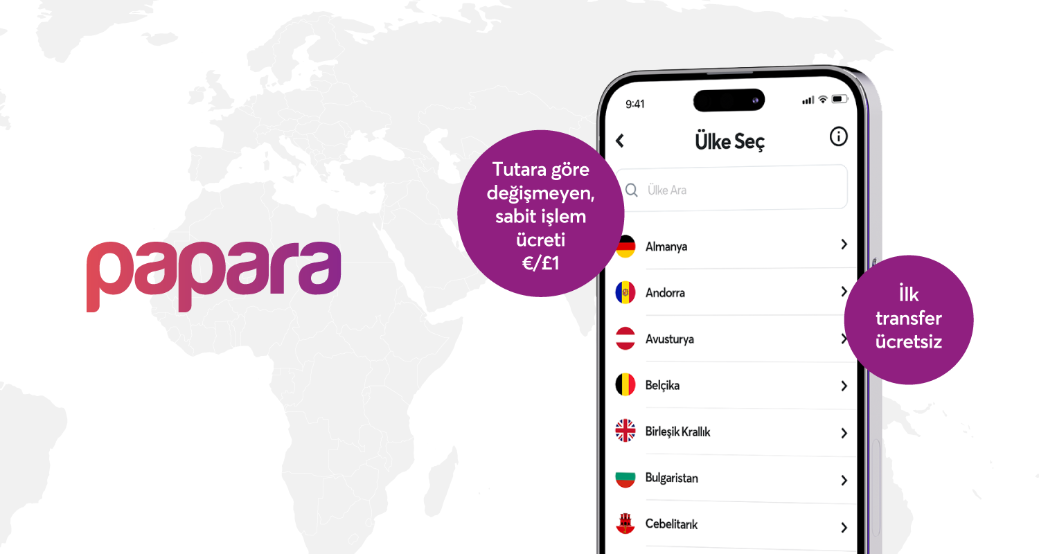 Papara’dan sadece 1 Euro’ya yurt dışı para transferi başladı!